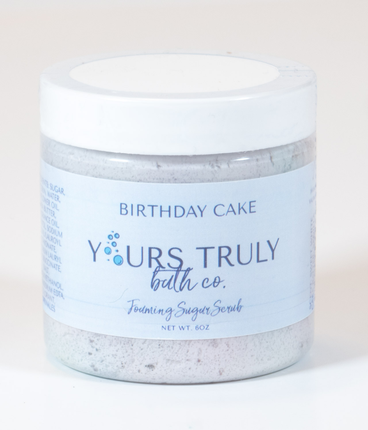 Birthday Cake Scented Foaming Sugar Scrub - BOTI Box | Beauty On The Inside